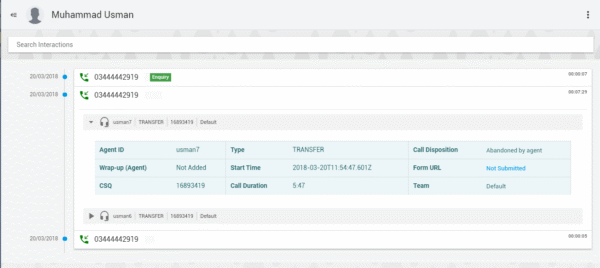 ACTIVE_Interaction History - Expertflow
