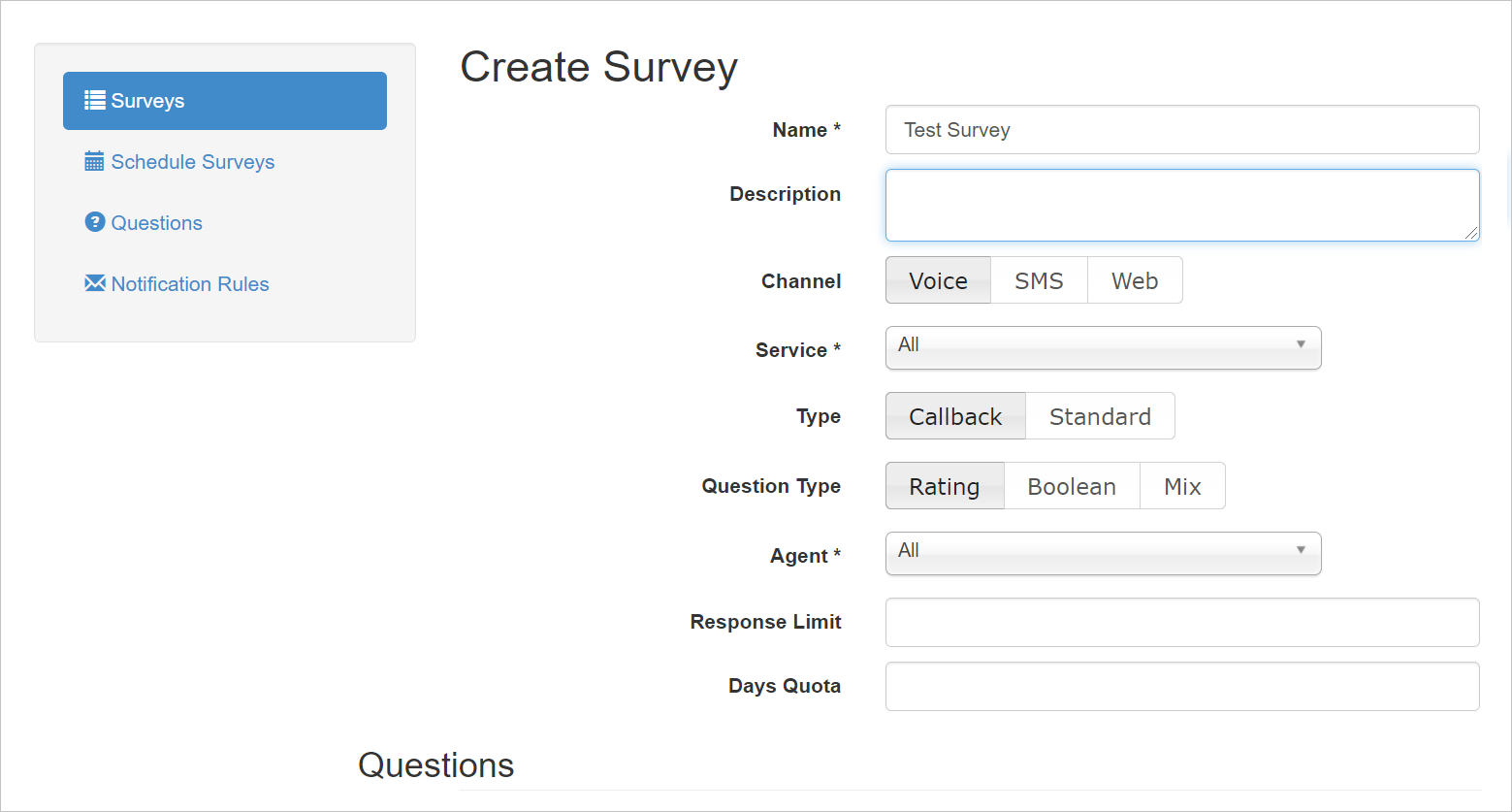 Surveys / Quality Assurance - Expertflow