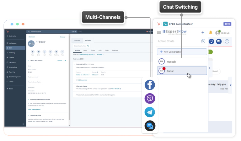 Hubspot Contact Center Intergration - Expertflow