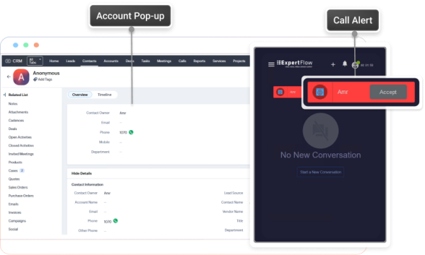 Zoho CTI Connectors - Expertflow